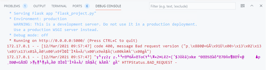Codespaces An Error Occurs In Debug Console Panel When Debugging A Djangoflask Project