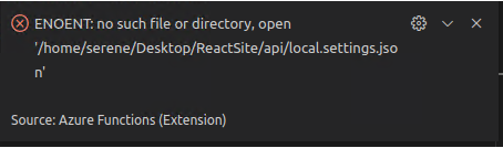[Suggestion] Remove the local.settings.json file option during ...