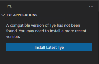 A confused message shows in Tye view after installing Tye at an explicit Tye path · Issue #105 ...