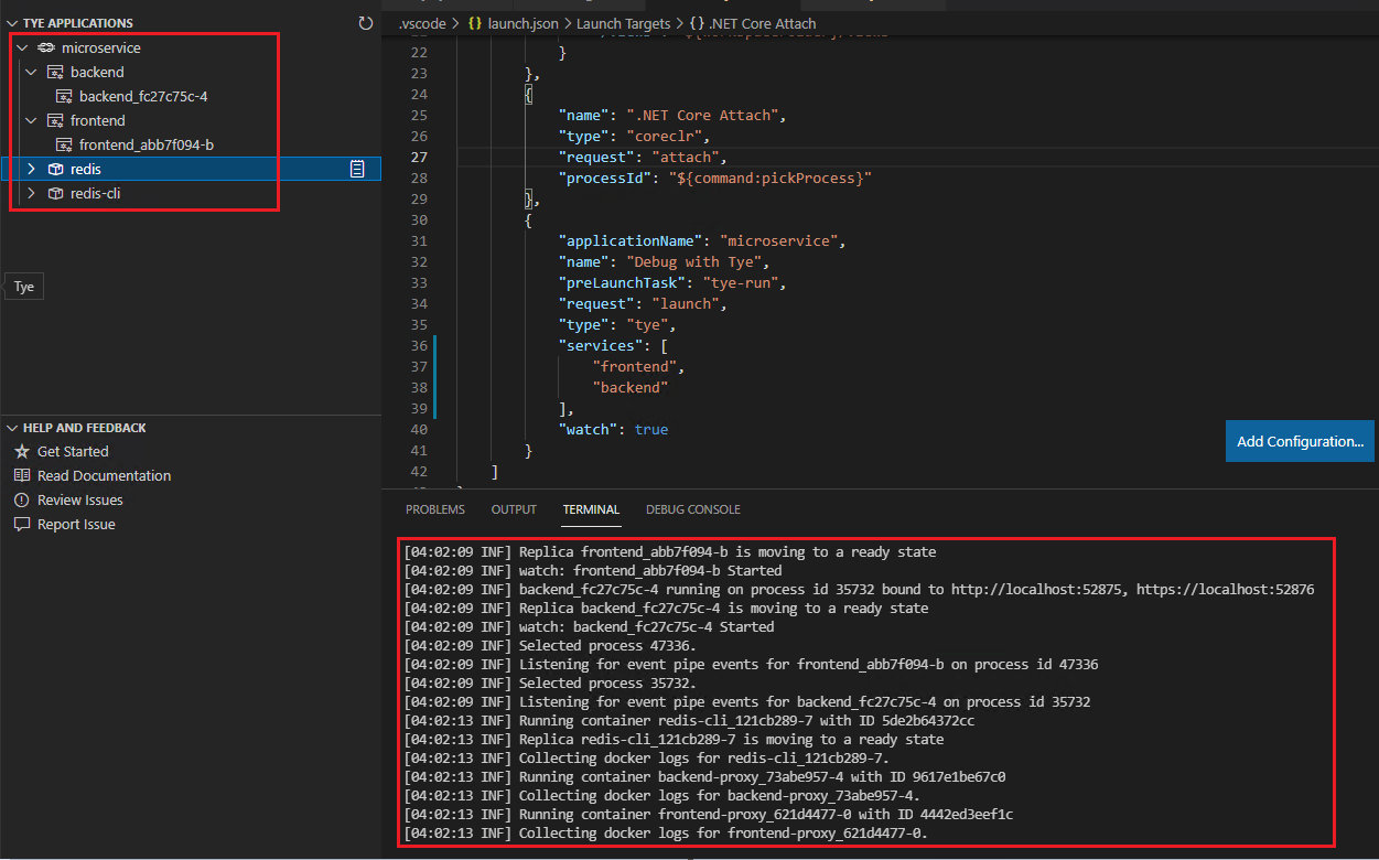 The Services In Tye View Will Disappear After Stopping Debugging By Clicking Run Stop 6508