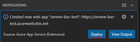 It needs to select web app if deploying the project by clicking "Deploy" button from the ...