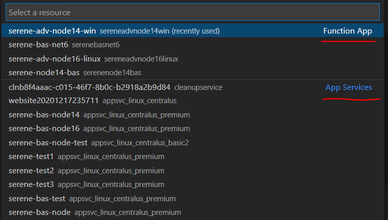 The created resource group does not exist in the list when editing tags from command palette ...