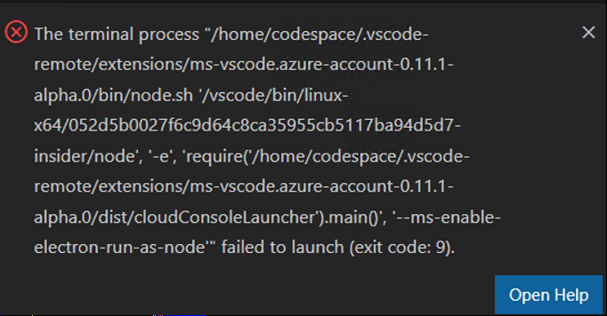[Local Codespaces] An error occurs when executing "Azure Cloud Shell (Bash)" · Issue #601 ...