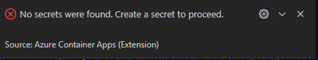 It would be better to add a "+Create a secret" option in the step ...