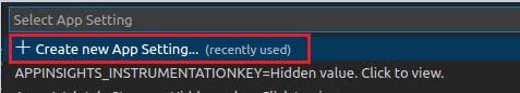 [Suggestion] Remove "+ Create new App Setting…" from list when executing "Edit/Rename Setting ...