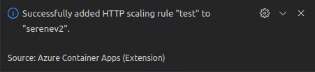 [Suggestion] It would be better to add a notification "Adding HTTP scaling rule..." when ...
