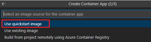 There is no image source "Use quickstart image" when deploying an image to container app · Issue ...