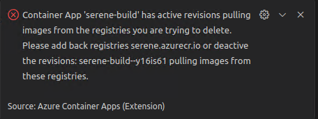 Succeed to deploy an image of "Docker Hub registry" to a container app which created with an ACR ...