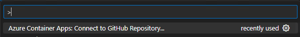 There is no action "Connect to GitHub Repository..." in the context ...
