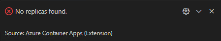 Fail to execute "Start Streaming Logs..." action for a container app after waiting for 2 hours ...