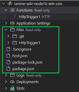 The Files node is not auto refreshed after deploying project to a Windows Function App · Issue ...