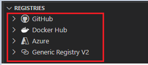 The registries are not listed in alphabetical order · Issue #4082 · microsoft/vscode-docker · GitHub