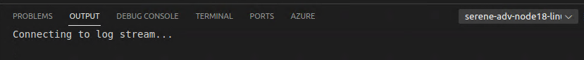An error occurs in output panel when executing "Start Streaming Logs" action for a clean Linux ...