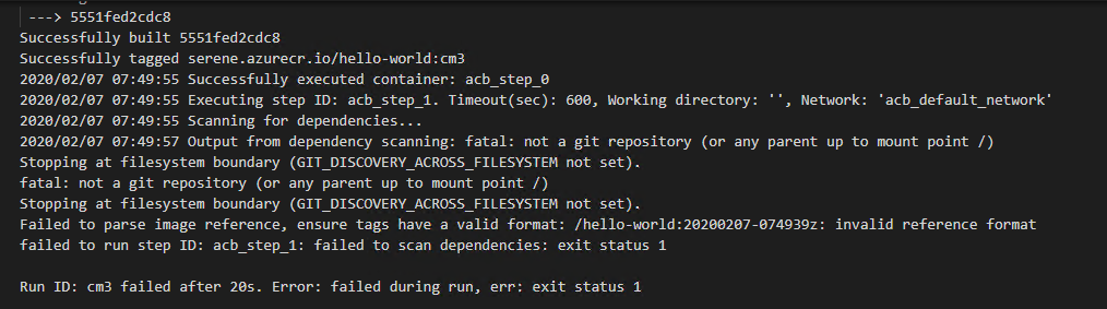 Fail to execute command "Run as task in Azure" from “taskmulti-multiregistry.yaml” · Issue #1608 ...