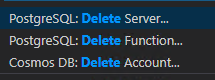 Combine the delete commands for Cosmos DB account and PostgreSQL server · Issue #1503 ...