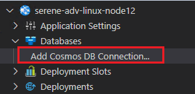 [Suggestion] Update "Add Cosmos DB Connection..." to "Add Azure Databases server Connection ...