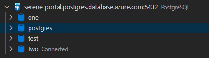No database shows in the attached PostgreSQL server if there is another attached PostgreSQL ...