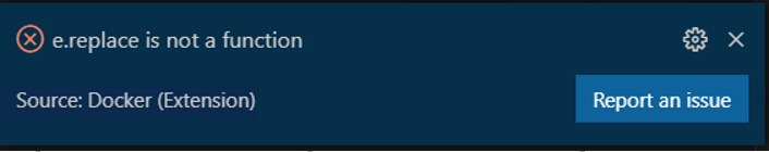An Error Occurs When Adding Docker Files To Workspace · Issue 2424 · Microsoftvscode Docker
