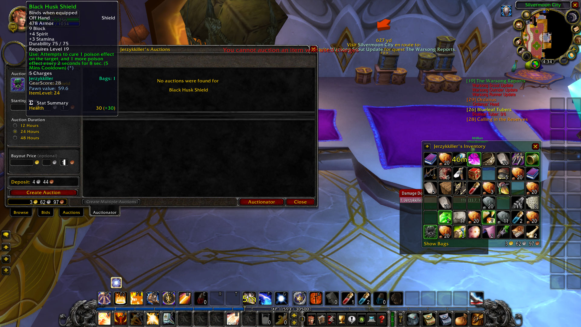 Can't sell Black Husk Shield on AH. · Issue #2481 · SunwellWoW/Sunwell ...