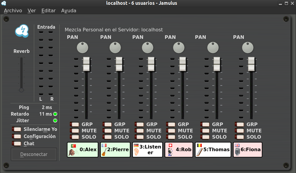 Configuración – Página Web de Jamulus
