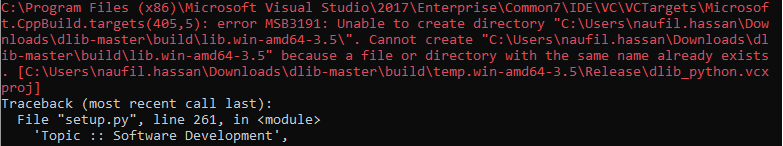 Installation Error on Windows 10 · Issue #1767 · davisking/dlib · GitHub