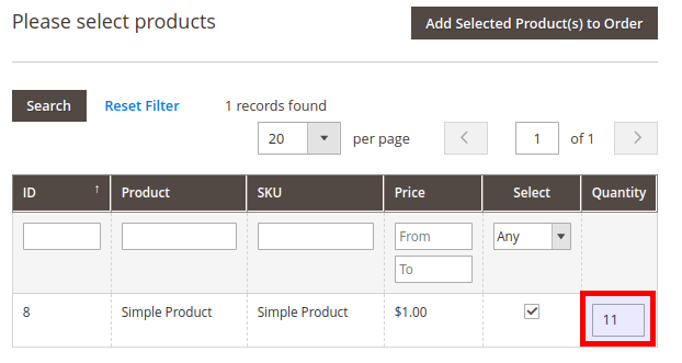 Two "The requested qty is not available" error message appear if try to Submit an order for ...