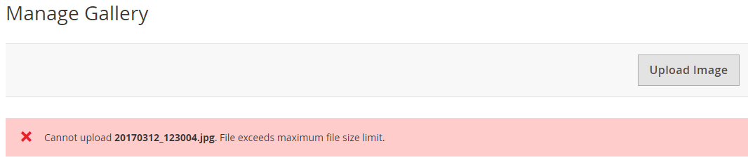 The max file size for Media Gallery Uploader is not dependent on ...