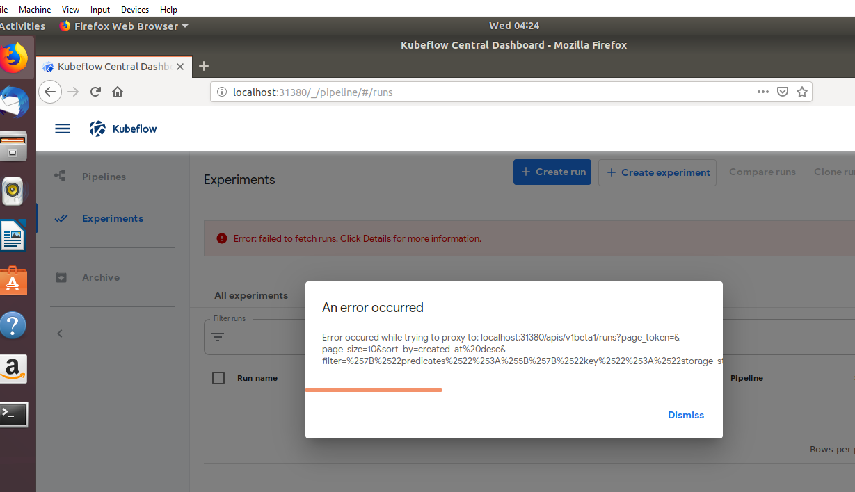 Quickstart Pipelines I Get Error On Proxy · Issue 4142 · Kubeflowkubeflow · Github