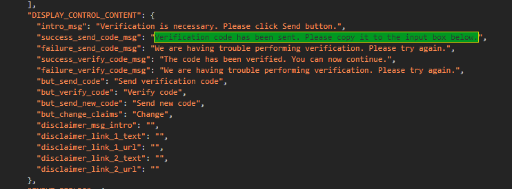 B2c Localization Incorrect Text For Successful Send Of Verification Code · Issue 70611