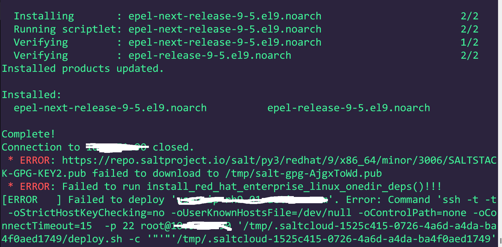 [BUG] - request timeouts when using salt 3005.x and 3004.x on RHEL8 and RHEL9 · Issue #64098 ...
