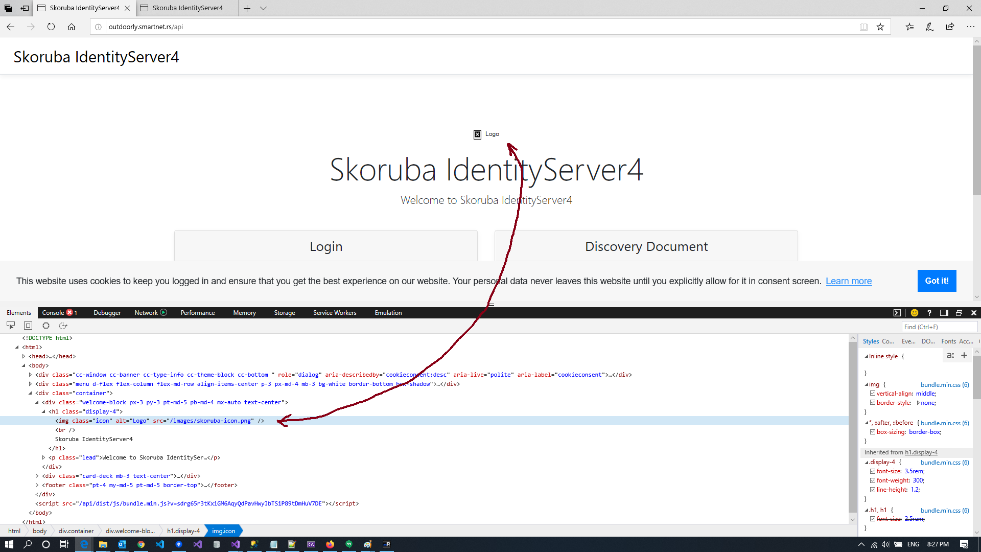Problem with HomePageLogoUri when deploying STS project as Virtual Application on IIS · Issue ...