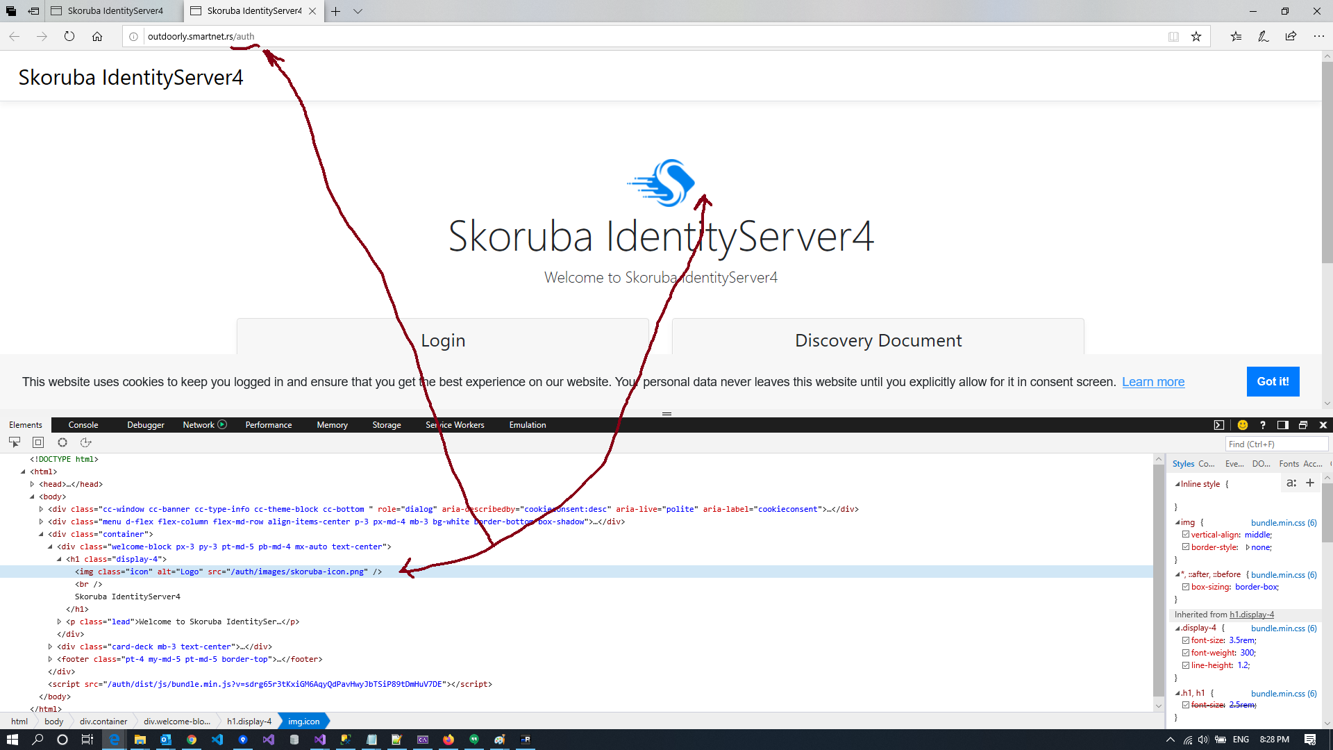 Problem with HomePageLogoUri when deploying STS project as Virtual Application on IIS · Issue ...