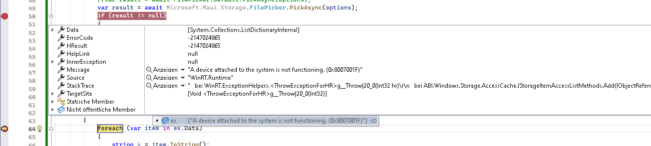 FilePicker: A device attached to the system is not functioning. (0x8007001F) · Issue #13207 ...