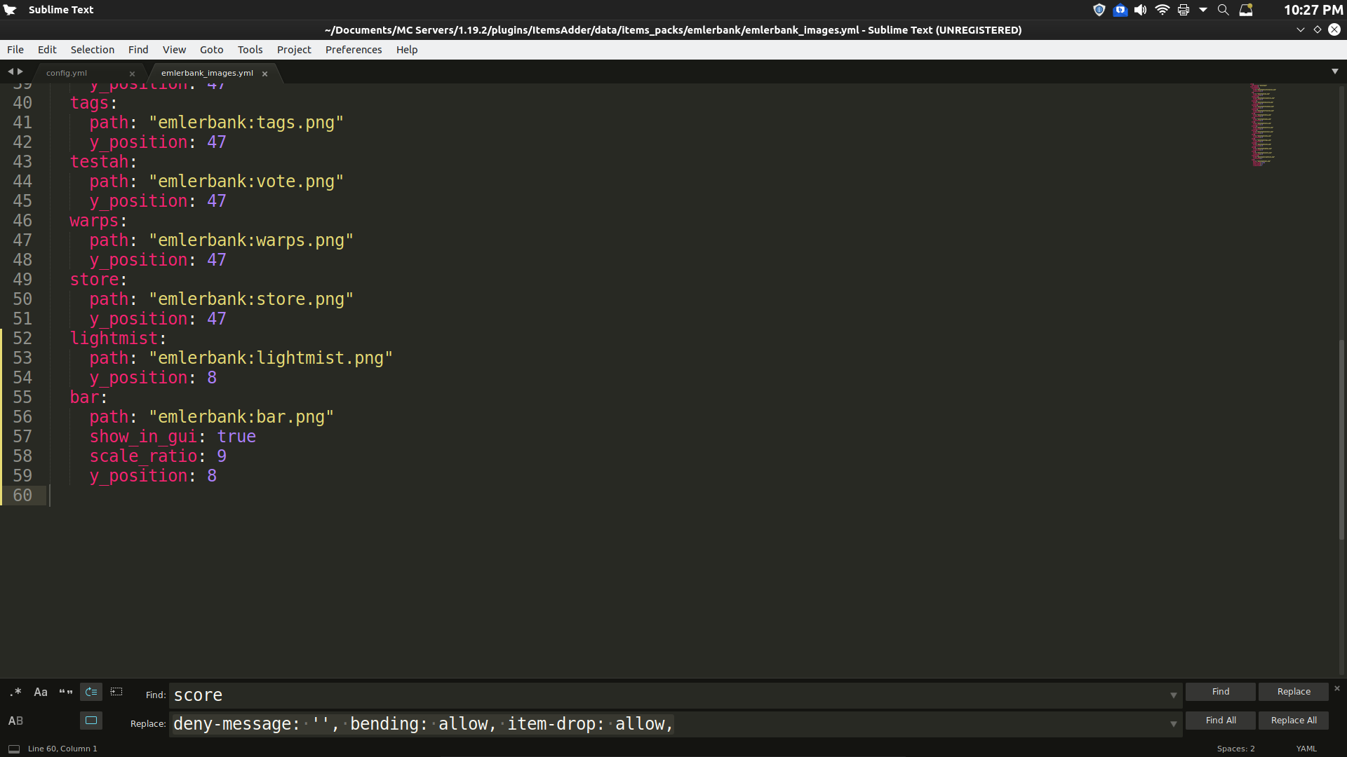 TAB AND ITEMSADDER Squares for days · Issue #2230 · PluginBugs/Issues-ItemsAdder · GitHub