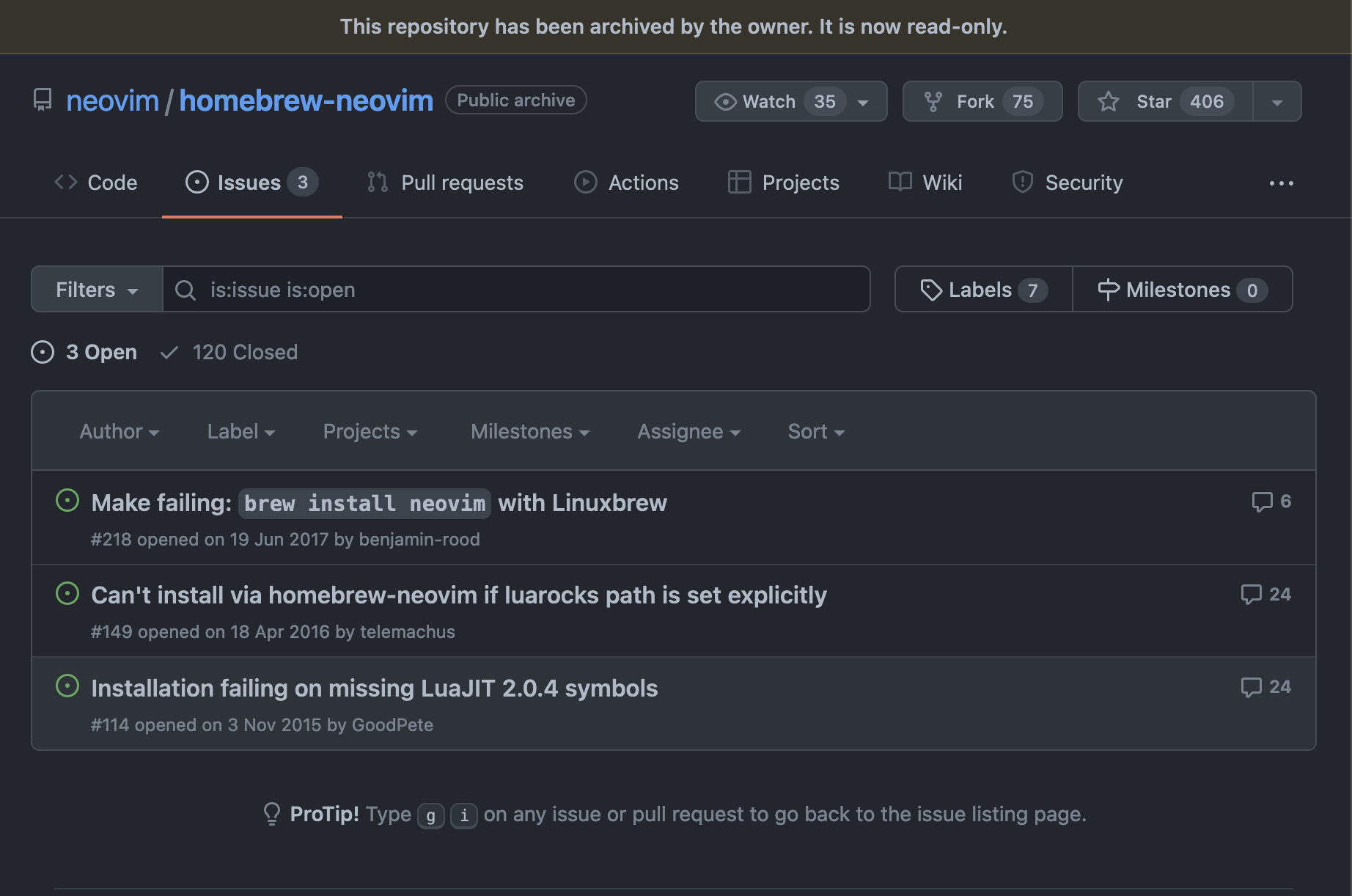 homebrew fails to install nvim · Issue #17242 · neovim/neovim · GitHub