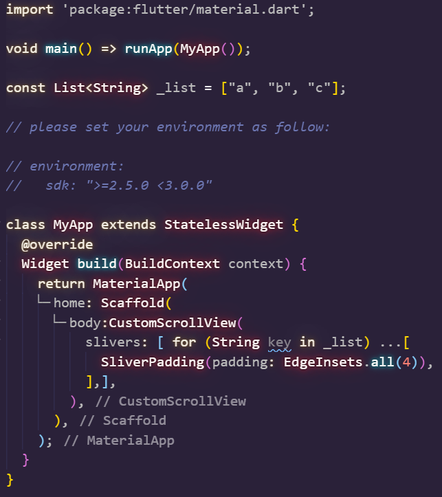 Lint Error With Customscrollview · Issue 44621 · Flutterflutter · Github