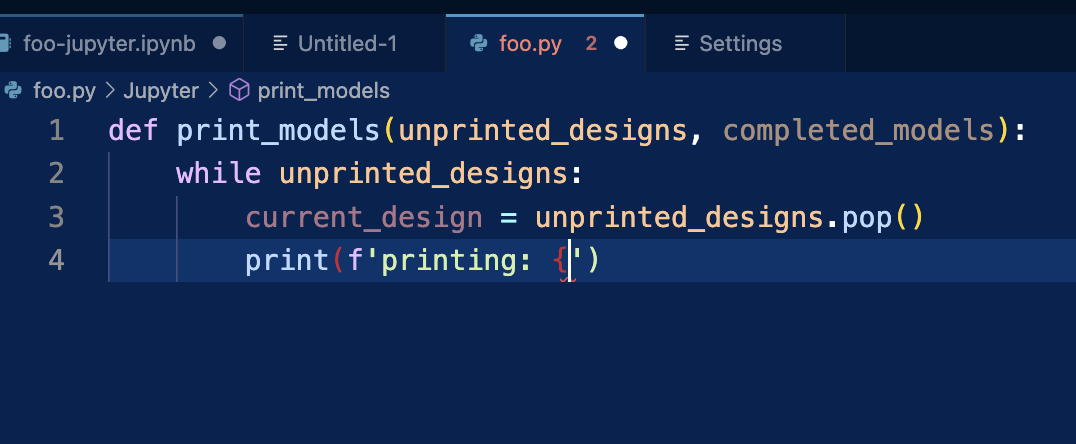 {} in f strings do not work in python · Issue #166809 · microsoft/vscode · GitHub