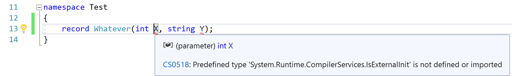 Compiler does not give helpful error message when records aren't ...
