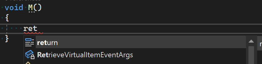 IntelliSense Return vs. RetrieveVirtualItemEventArgs · Issue #38035 · dotnet/roslyn · GitHub