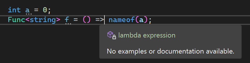 "nameof" expression in lambda expression causes capture · Issue #43907 · dotnet/roslyn · GitHub