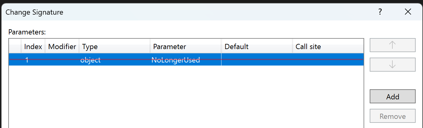 Remove Unused Parameter Refactoring · Issue 67229 · Dotnet Roslyn · Github