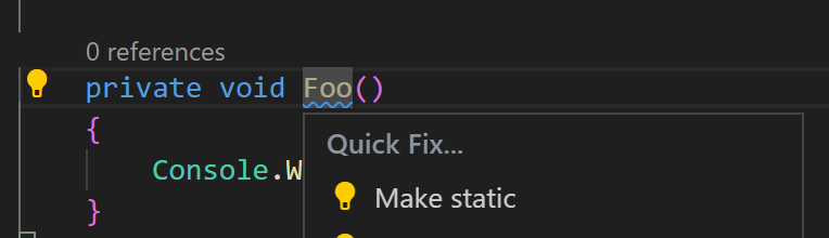 [BUG] Analyzers and code fixes not working in C# Dev Kit? · Issue #61 · microsoft/vscode ...