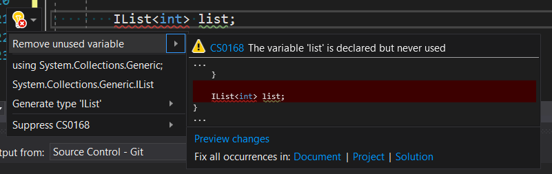 Remove Unused Variable Should Not Show Up Above Add Using · Issue
