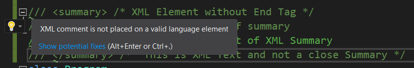 Issue with SyntaxWalker and Malformed XML comments · Issue #26973 · dotnet/roslyn · GitHub
