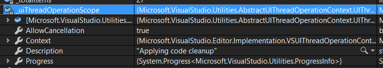 Editor CommandExecutionContext doesn't properly support progress. It is also not threadsafe ...