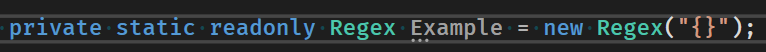 Regex "{}" triggers an error in highlighting · Issue #41425 · dotnet/roslyn · GitHub