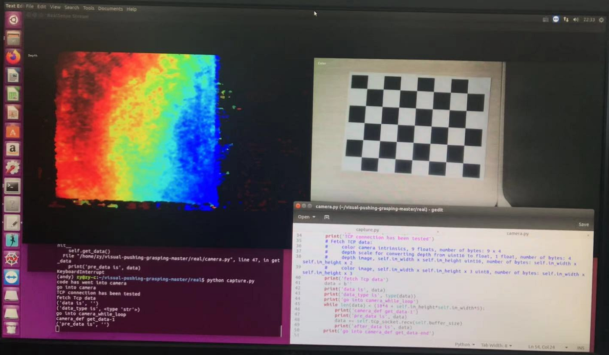 The camera D415 failed to produce the relevant scene image · Issue #69 · andyzeng/visual-pushing ...