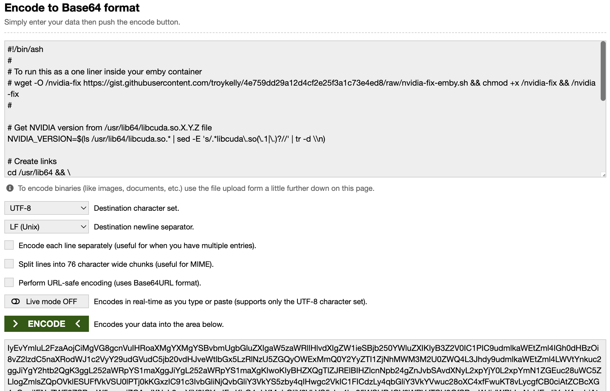 Emby entrypoint to fix nvidia sym link issues · GitHub