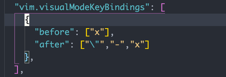 when I set "vim.visualModeKeyBindings" include " like ["\"","-","x"] vscode is stopped · Issue ...