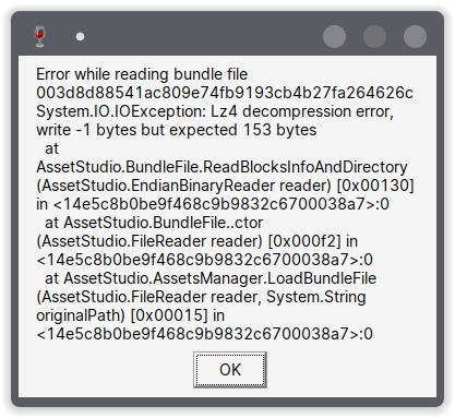Lz4 decompression error · Issue #943 · Perfare/AssetStudio · GitHub
